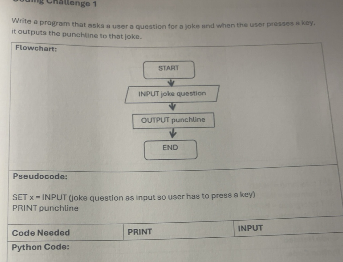 Solved: ng Challenge 1 Write a program that asks a user a question for ...
