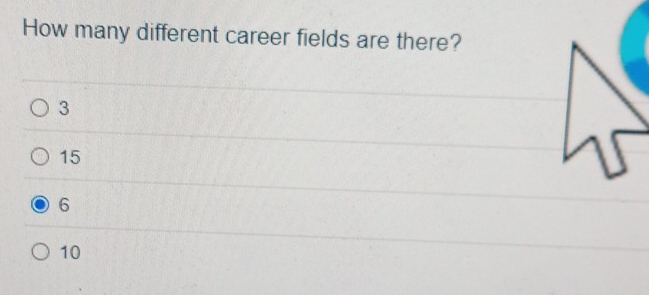 Solved: How many different career fields are there? 3 15 6 10 [Others]