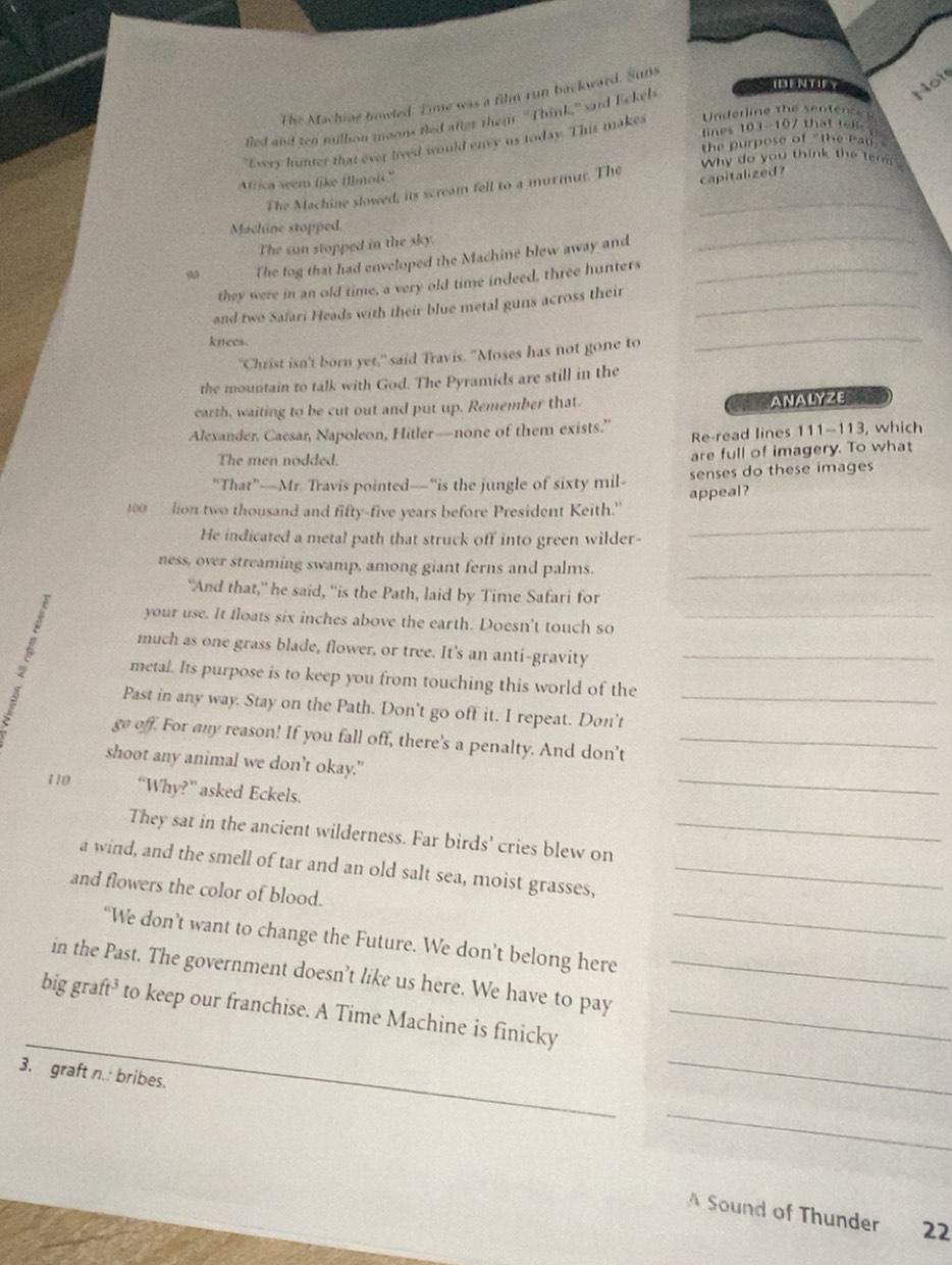 Solved: IDENTIF Nots The Machine howled. Tme was a film run bacloward ...