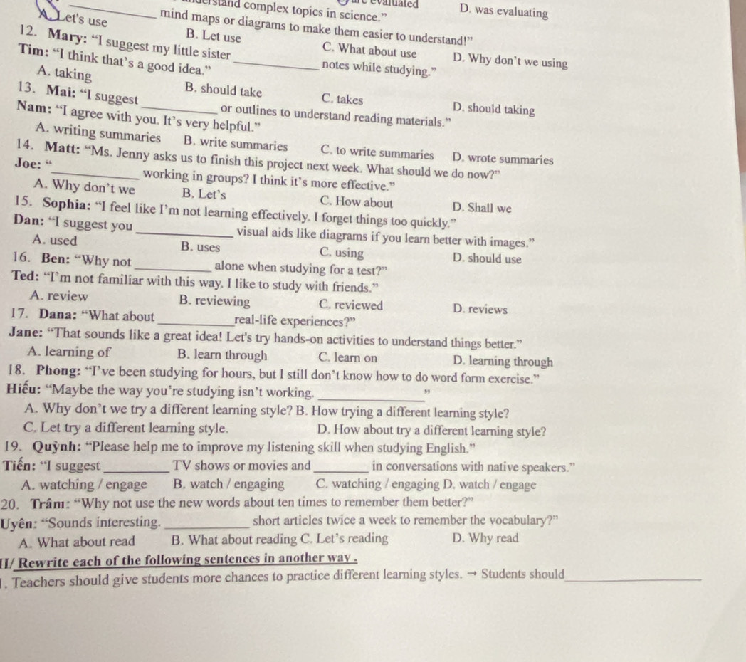 Giải quyết:ure évaluated D. was evaluating _island complex topics in ...