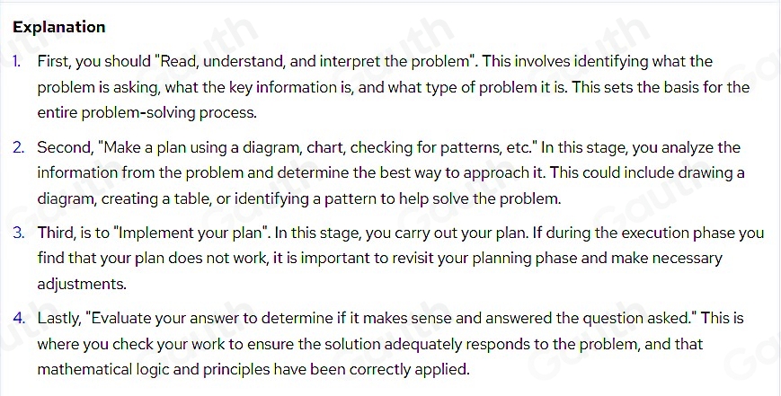 Solved: Put the steps used to solve modeling problems in the correct ...