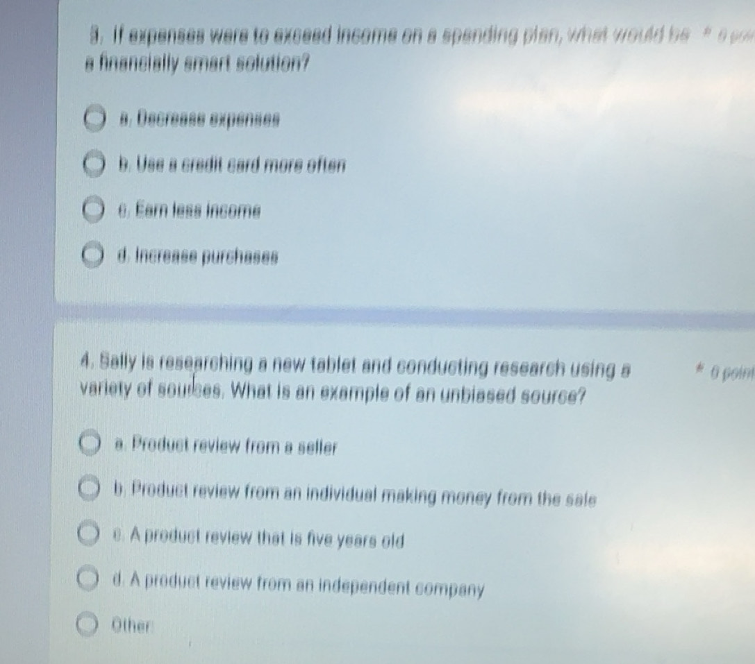 Solved: if expenses were to exceed income on a spending pian, what w ...