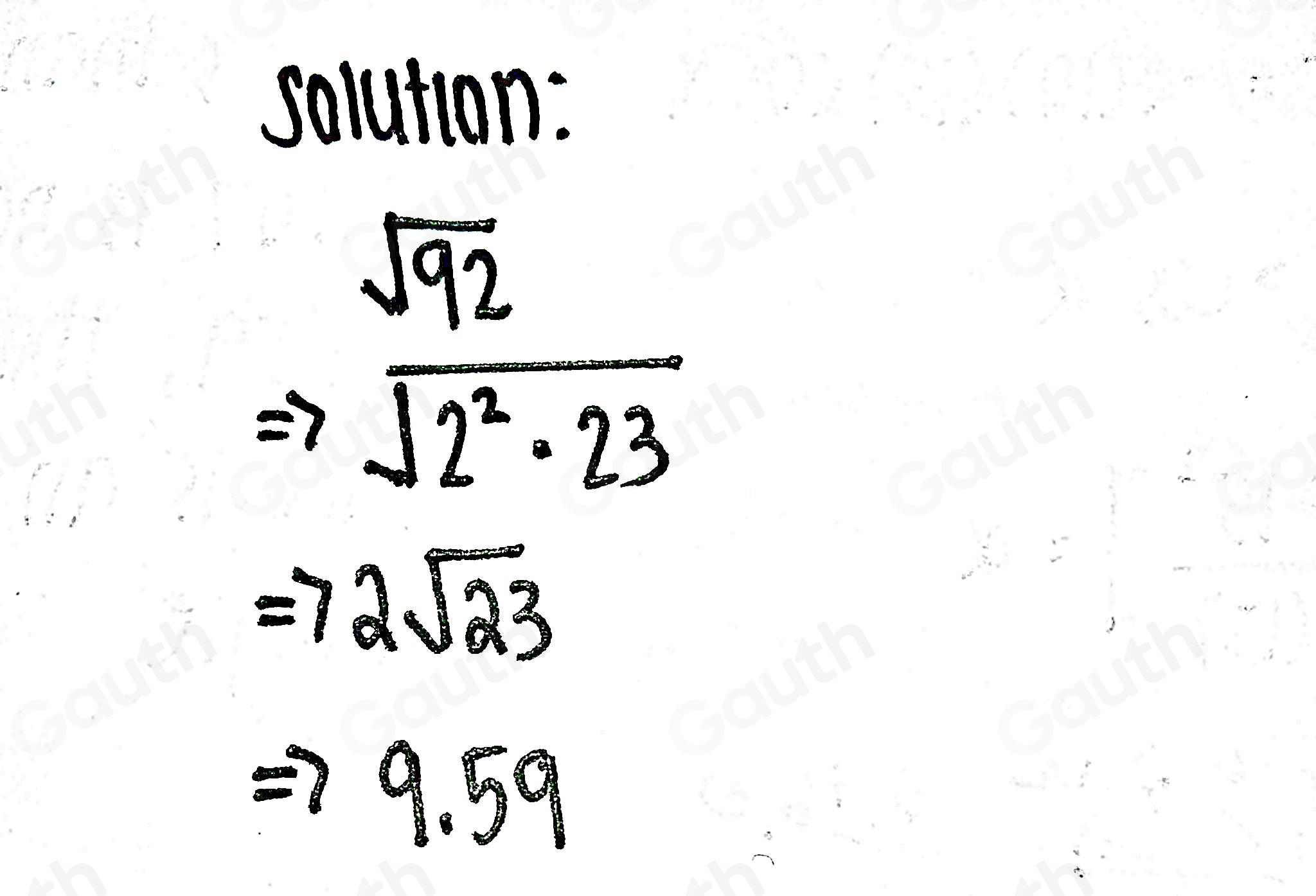 Solved: Use the ALEKS calculator to approximate sqrt(92). Round your ...