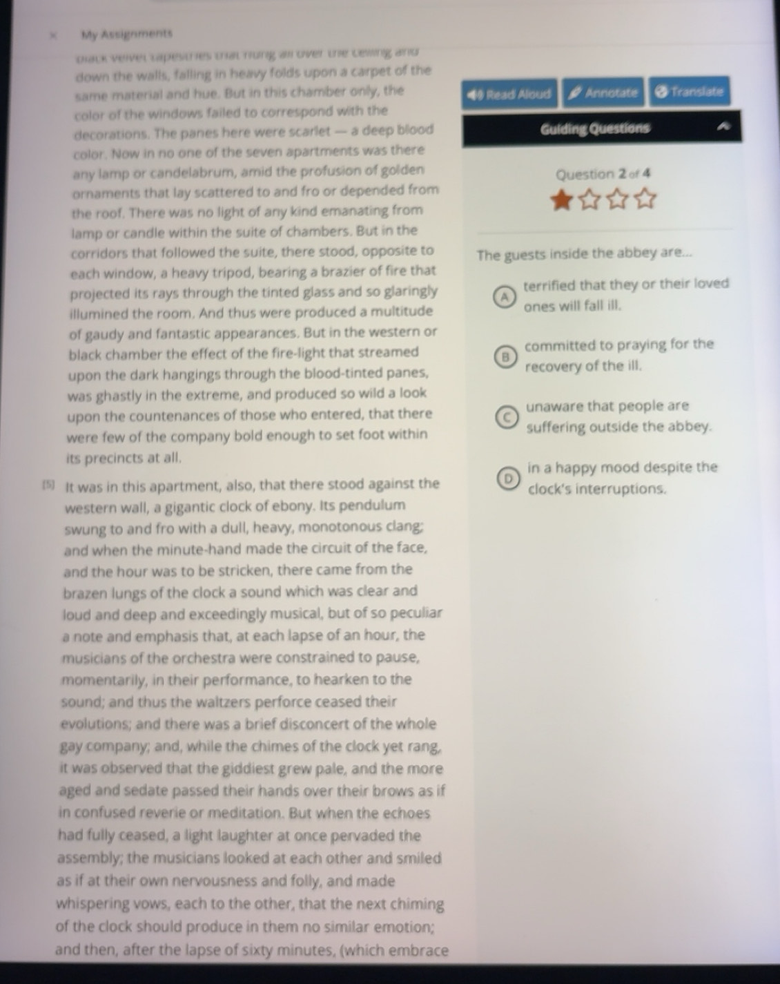 Solved: × My Assignments black velvel tapestries that rung all over the ...