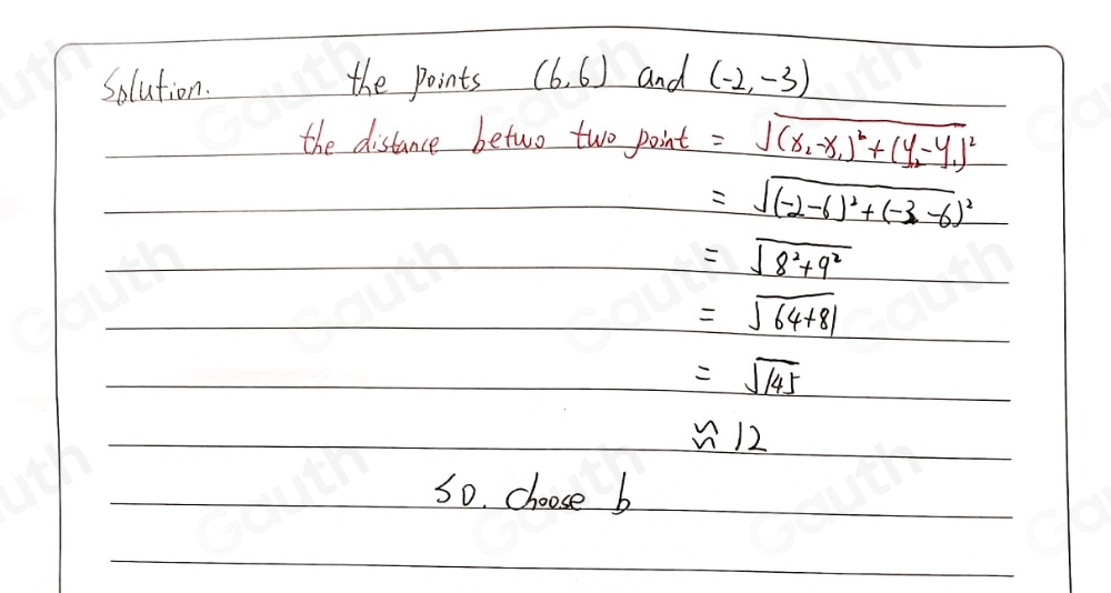 Solved: Calculate the length of the line segment. Round your answer to ...