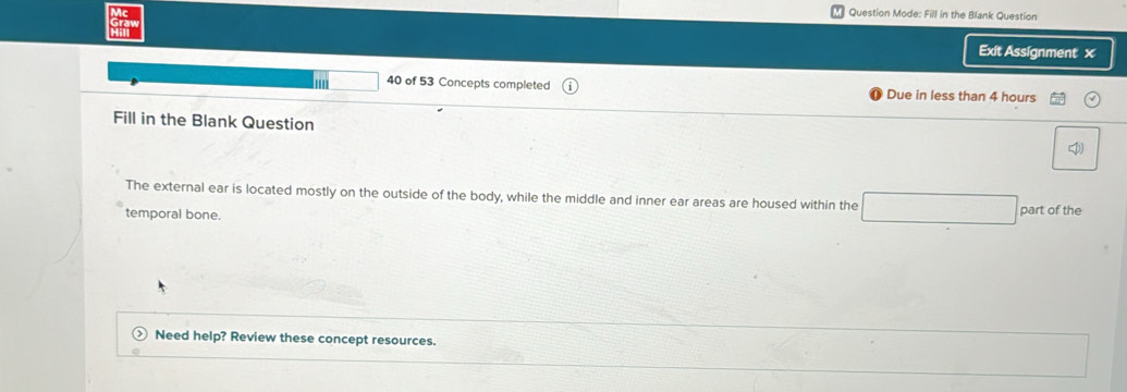 Solved: Mc Question Mode: Fill in the Blank Question Exit Assignment × ...