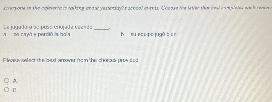 Solved: Everyone in the cafeteria is talking about yesterday?s school ...