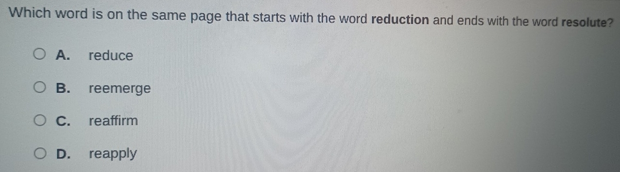 Solved: Which word is on the same page that starts with the word ...