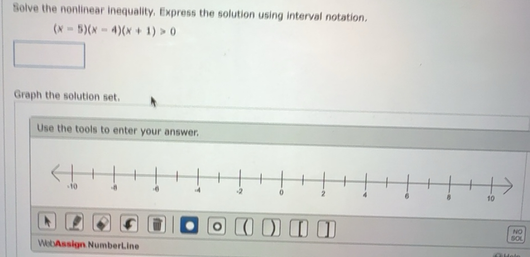 Solved: Solve the nonlinear inequality. Express the solution using ...