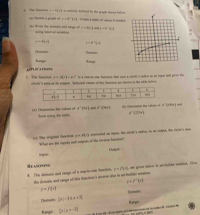Solved: The function y=h(x) is entirely defined by the graph shown ...