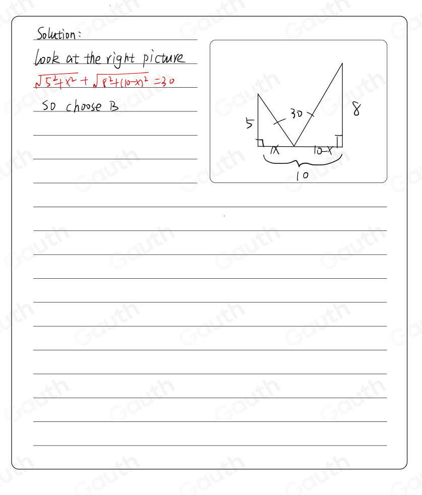 Solved: Two vertical poles are 10 feet apart. The heights of the poles ...