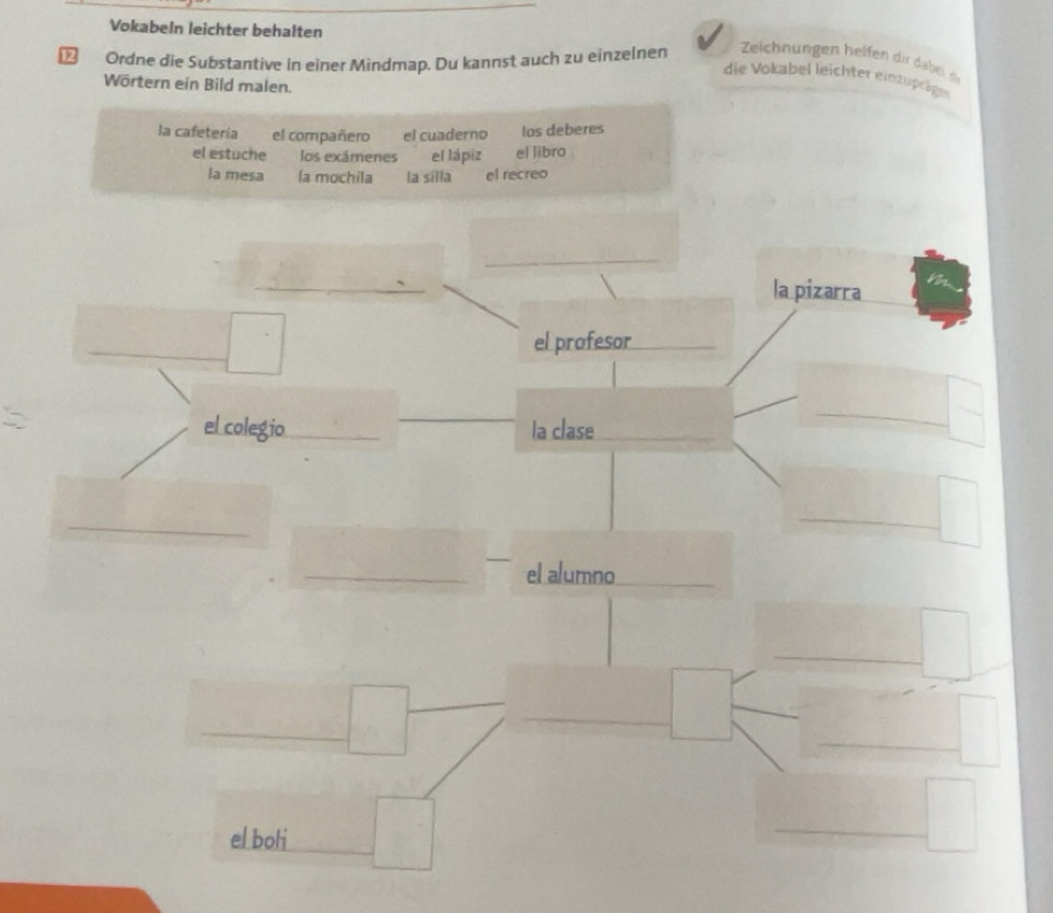 Gelöst:Vokabeln leichter behalten 12 Ordne die Substantive in einer ...