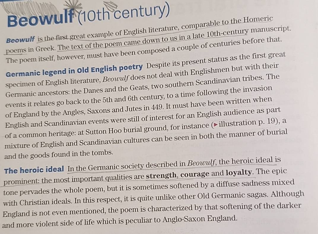 Risolto:Beowulf (10th century) Beowulf is the first great example of ...