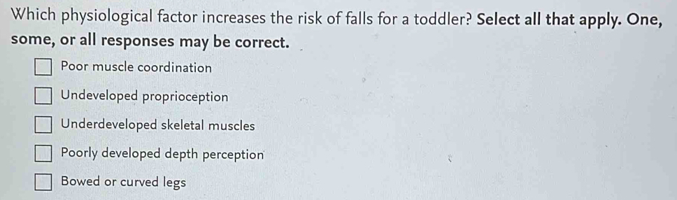 Solved: Which physiological factor increases the risk of falls for a ...