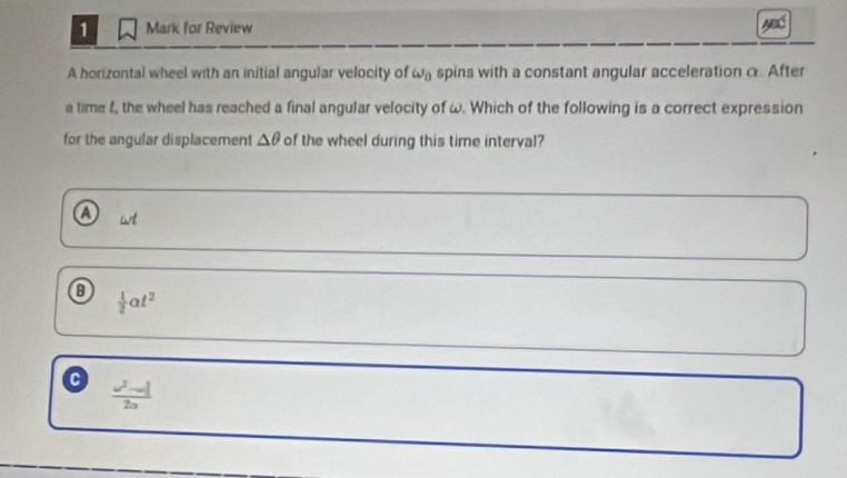 Solved: for Review A horizontal wheel with an initial angular velocity of omega _0 spins with a ...