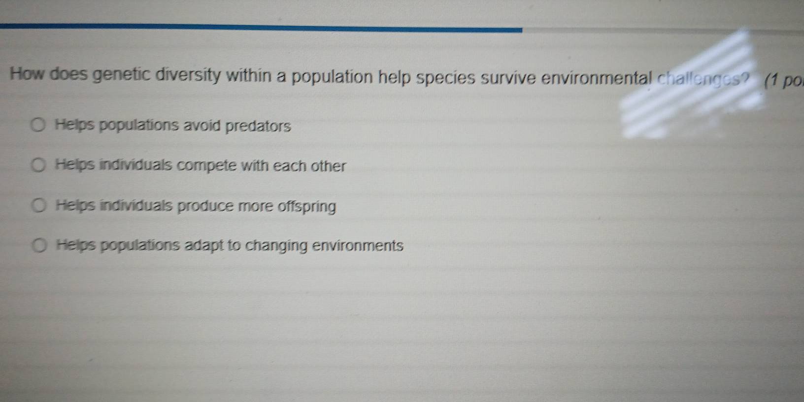 Solved: How does genetic diversity within a population help species ...