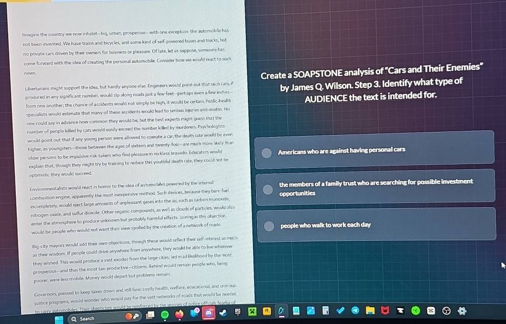 Solved: Imagine the country we now inhabit-big, urban, prosperous—with ...