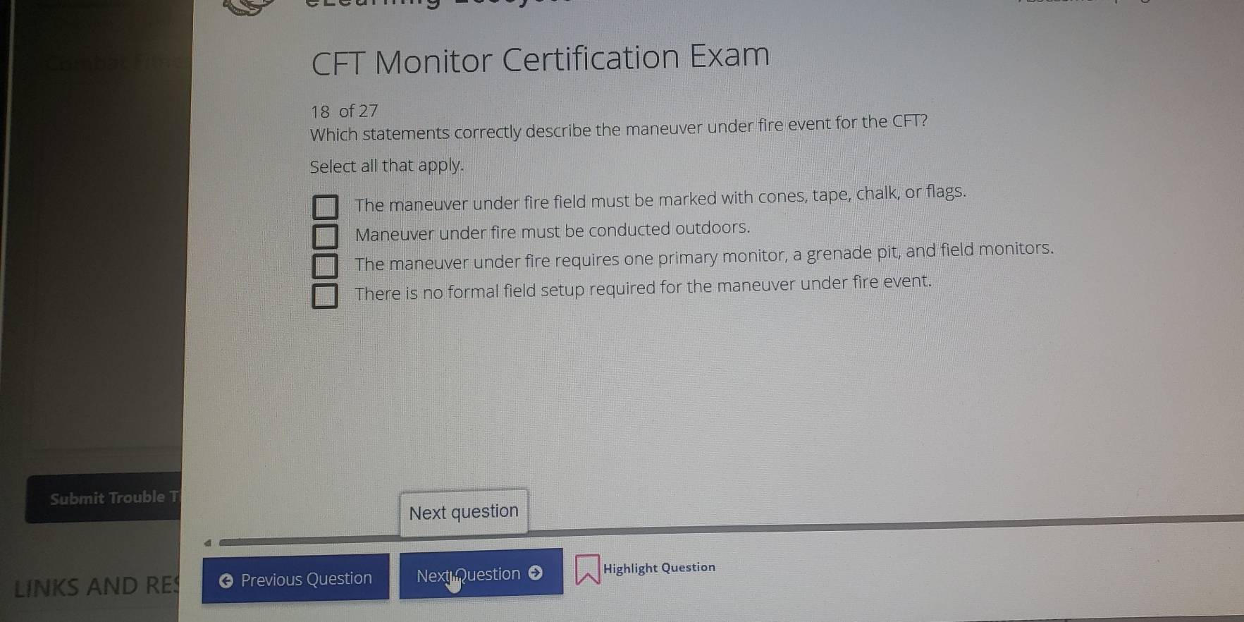 Solved: CFT Monitor Certification Exam 18 of 27 Which statements ...