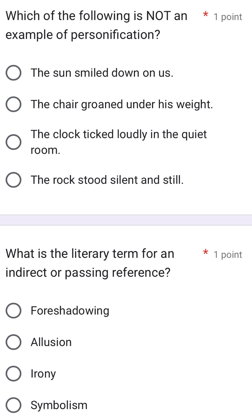 Solved: Which of the following is NOT an * 1 point example of ...