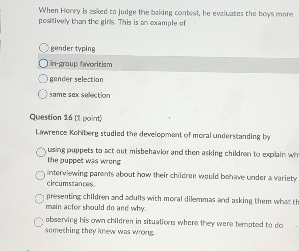 Solved: When Henry is asked to judge the baking contest, he evaluates ...