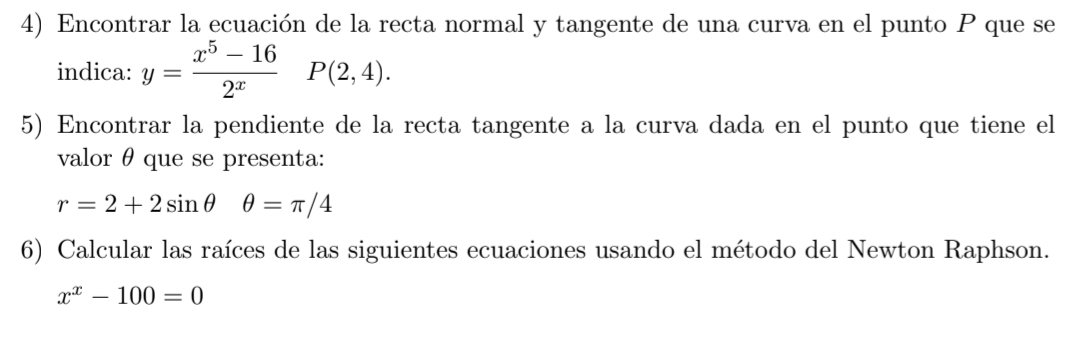 Resuelto:Encontrar la ecuación de la recta normal y tangente de una ...