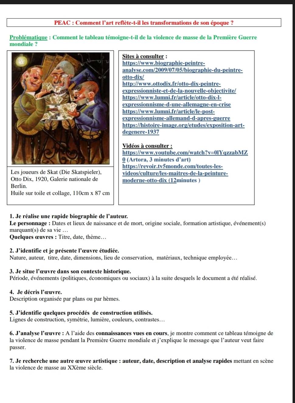Résolu :PEAC : Comment l’art reflète-t-il les transformations de son ...