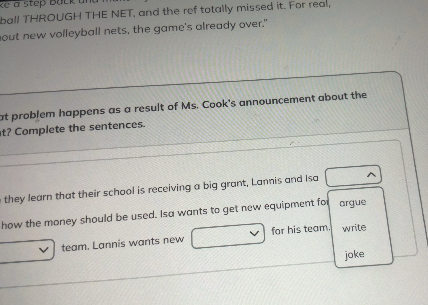 Solved: ke à step back ur ball THROUGH THE NET, and the ref totally ...