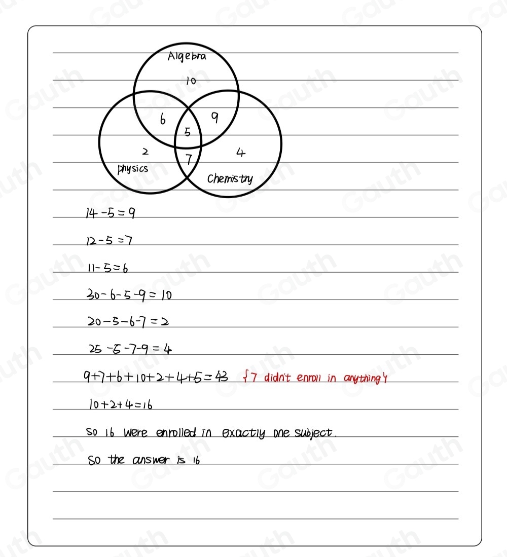 Solved: Activity 1 : Draw the Venn Diagram and solve the following problems. In a certain school ...