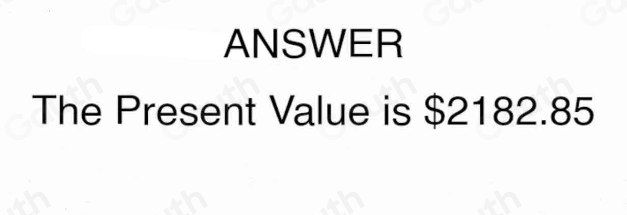Solved: Present value For the case shown in the following table, calculate the present value of ...