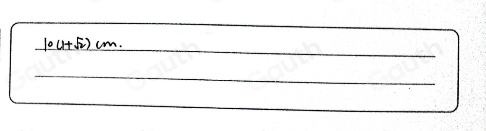 Solved: The large circle has a radius of 10 cm. Find the radius of the ...