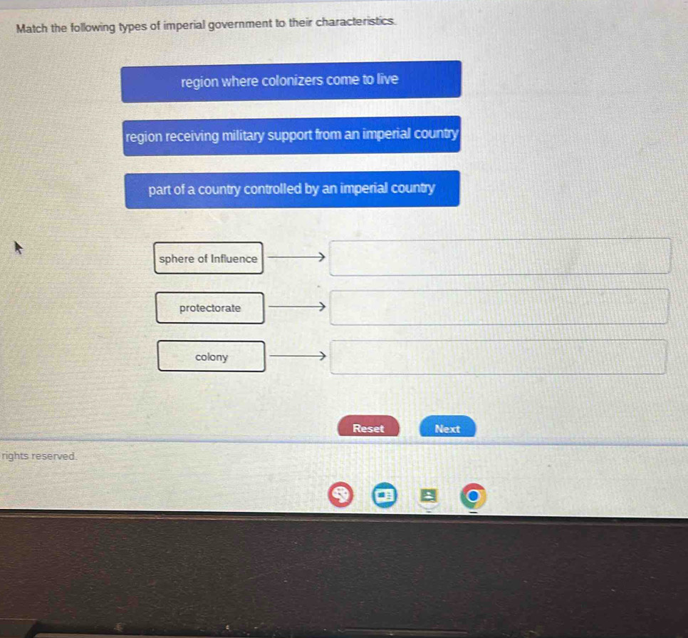Solved: Match the following types of imperial government to their ...
