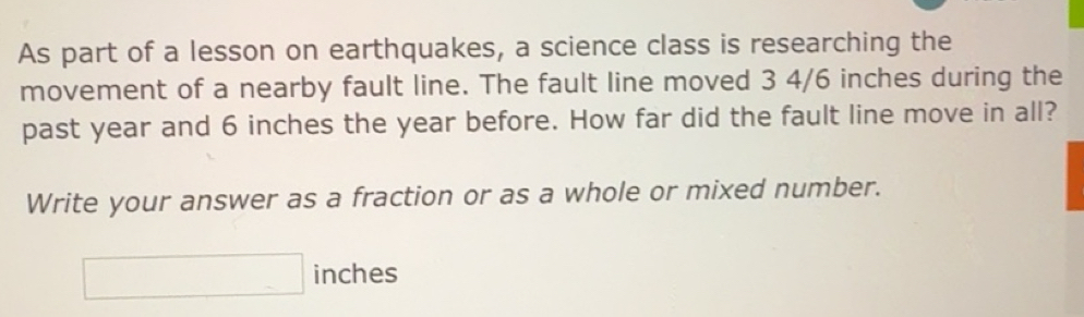 Solved: As part of a lesson on earthquakes, a science class is ...