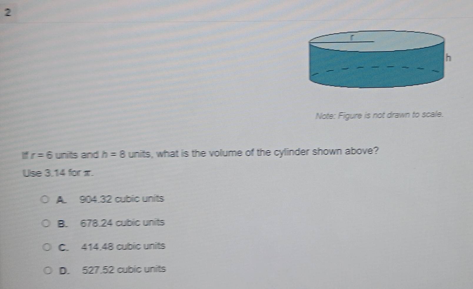 Solved: Note: Figure is not drawn to scale. I r=6 units and units ...