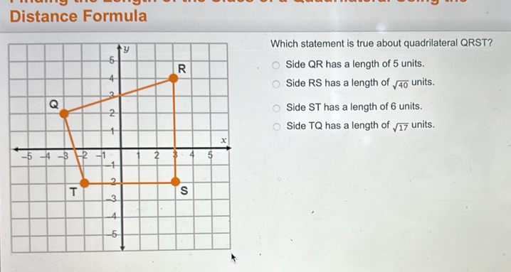Solved: Distance Formula y Which statement is true about quadrilateral ...