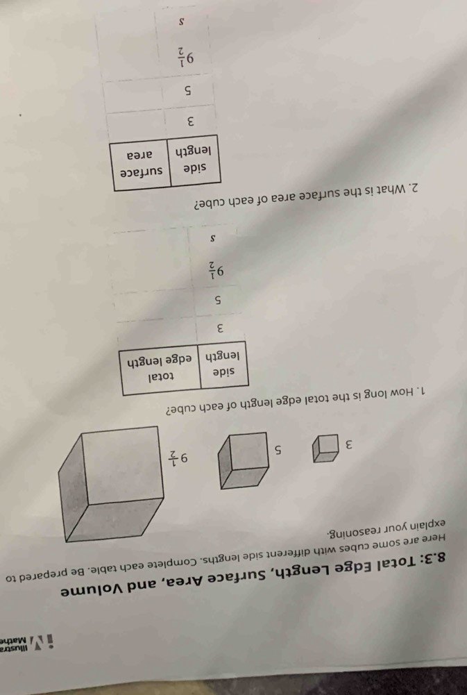 Solved: Illustra Mathe 8.3: Total Edge Length, Surface Area, and Volume ...