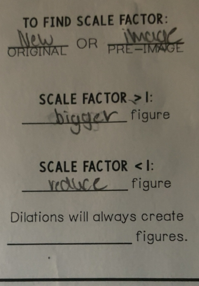 Solved: TO FIND SCALE FACTOR: ORIGINAL 、 OR PRE-IMAGE SCALE FACTOR > 1 ...