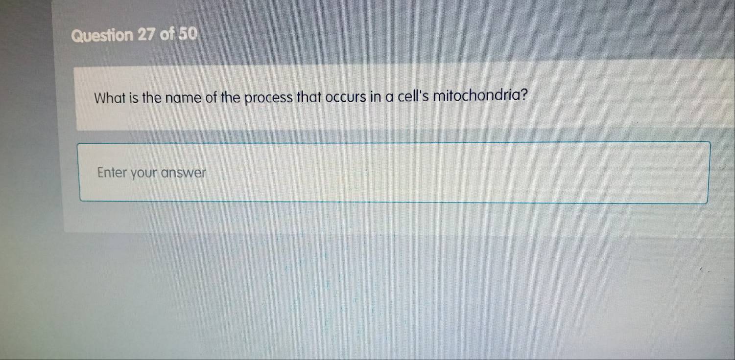 Solved: What is the name of the process that occurs in a cell's ...