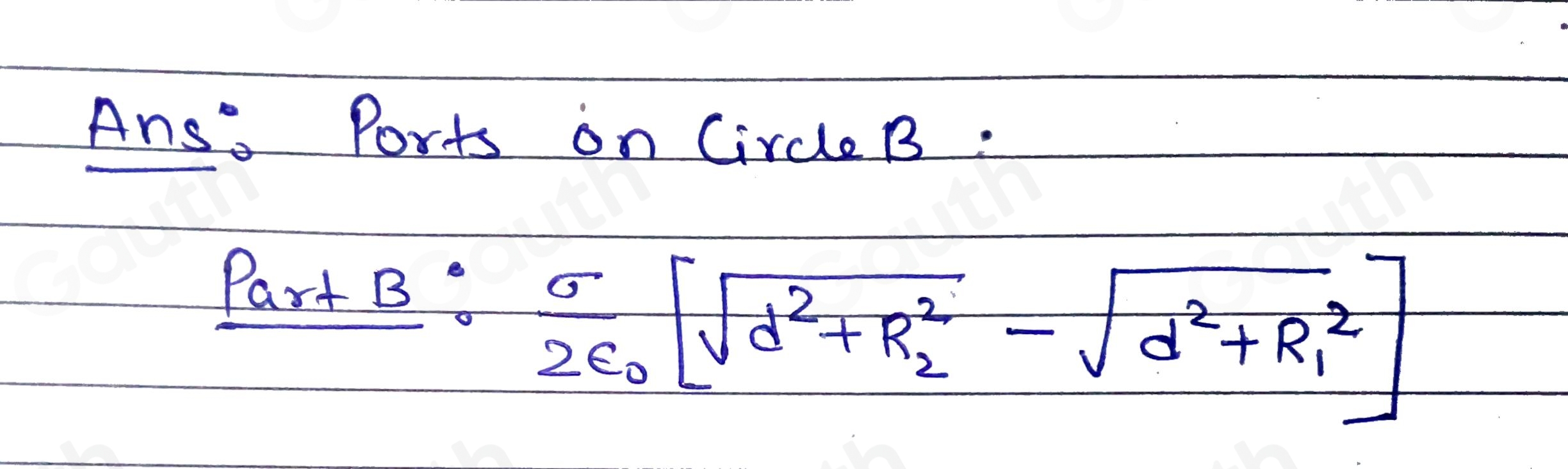Solved: An annular ring with a uniform surface charge density σ sits in ...