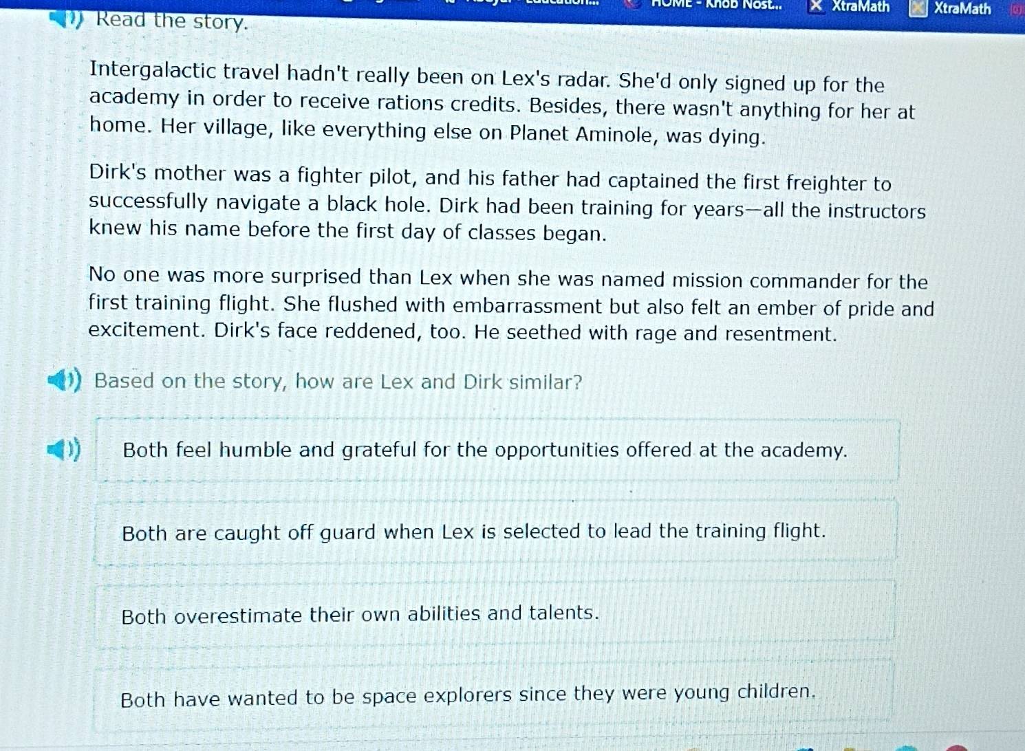 Solved: HOME - KnOB Nost.. XtraMath XtraMath Read the story ...