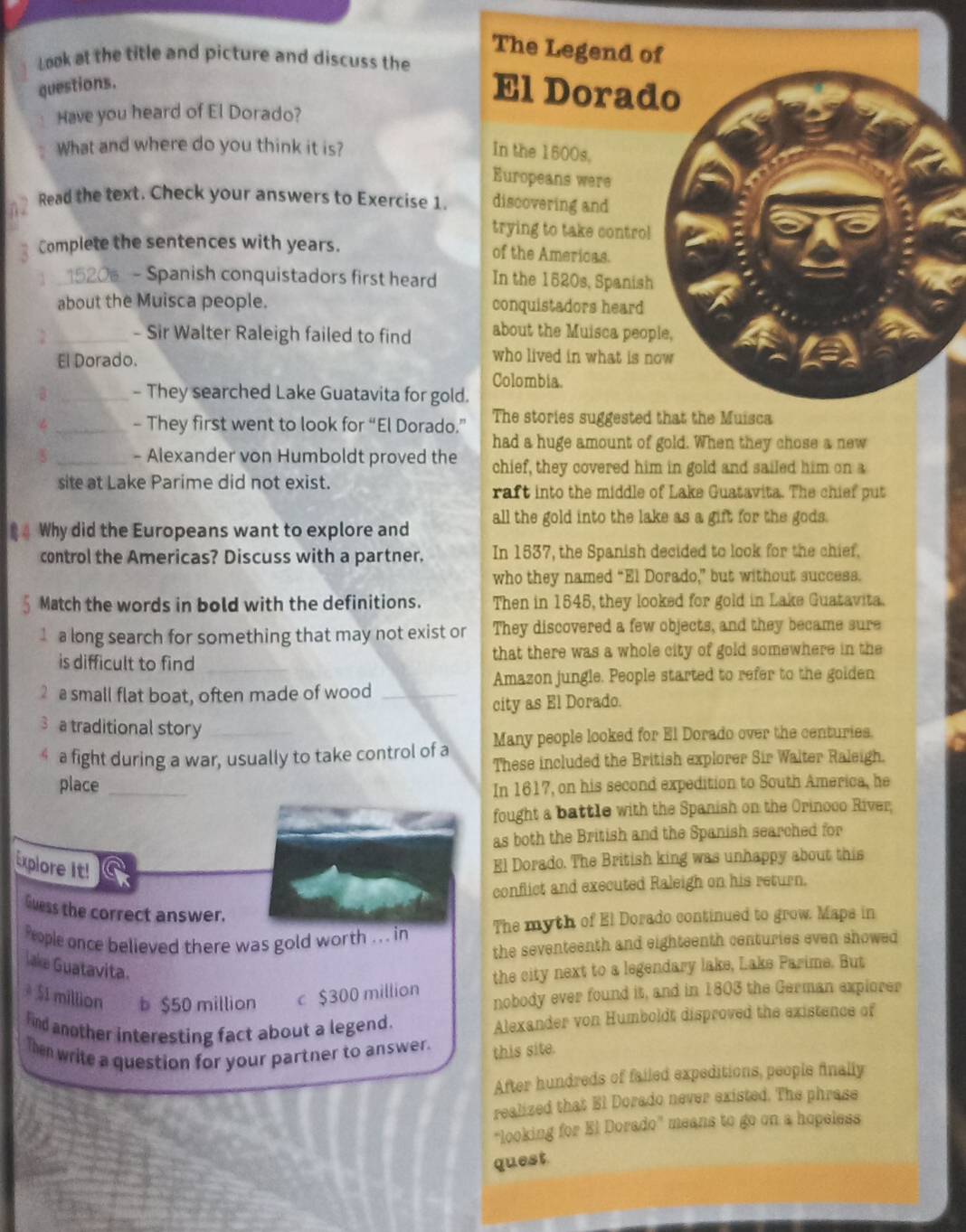 Resuelto:Look at the title and picture and discuss the questions. Have ...