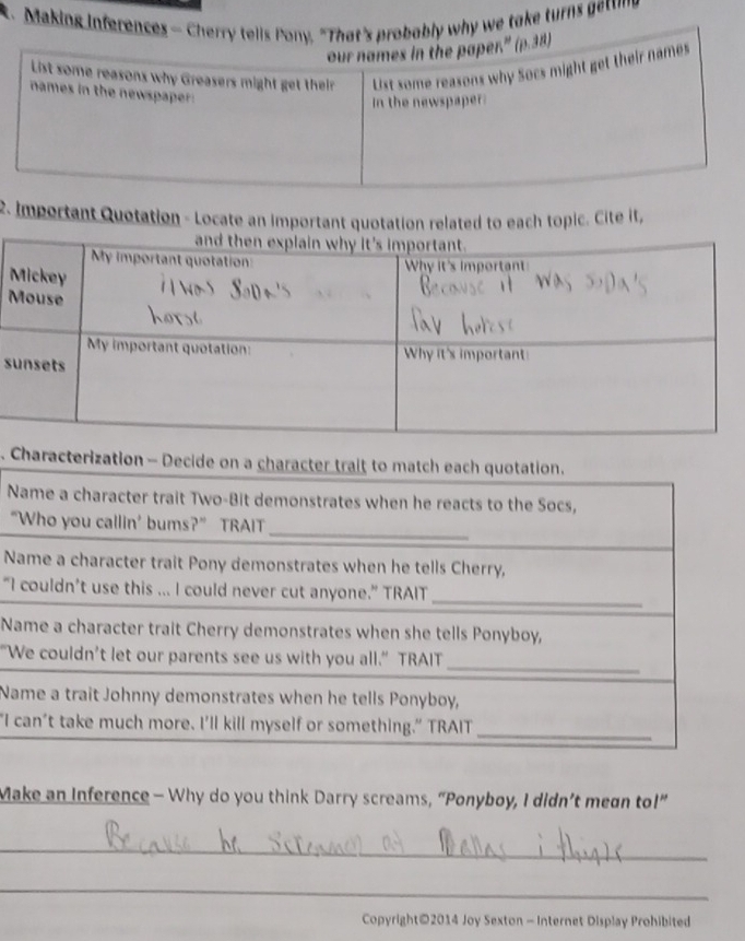 Solved: Making inferences - Cherry tells Pony, "That's probably why we ...