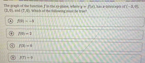 Solved: The graph of the function f in the xy -plane, where y=f(x ...