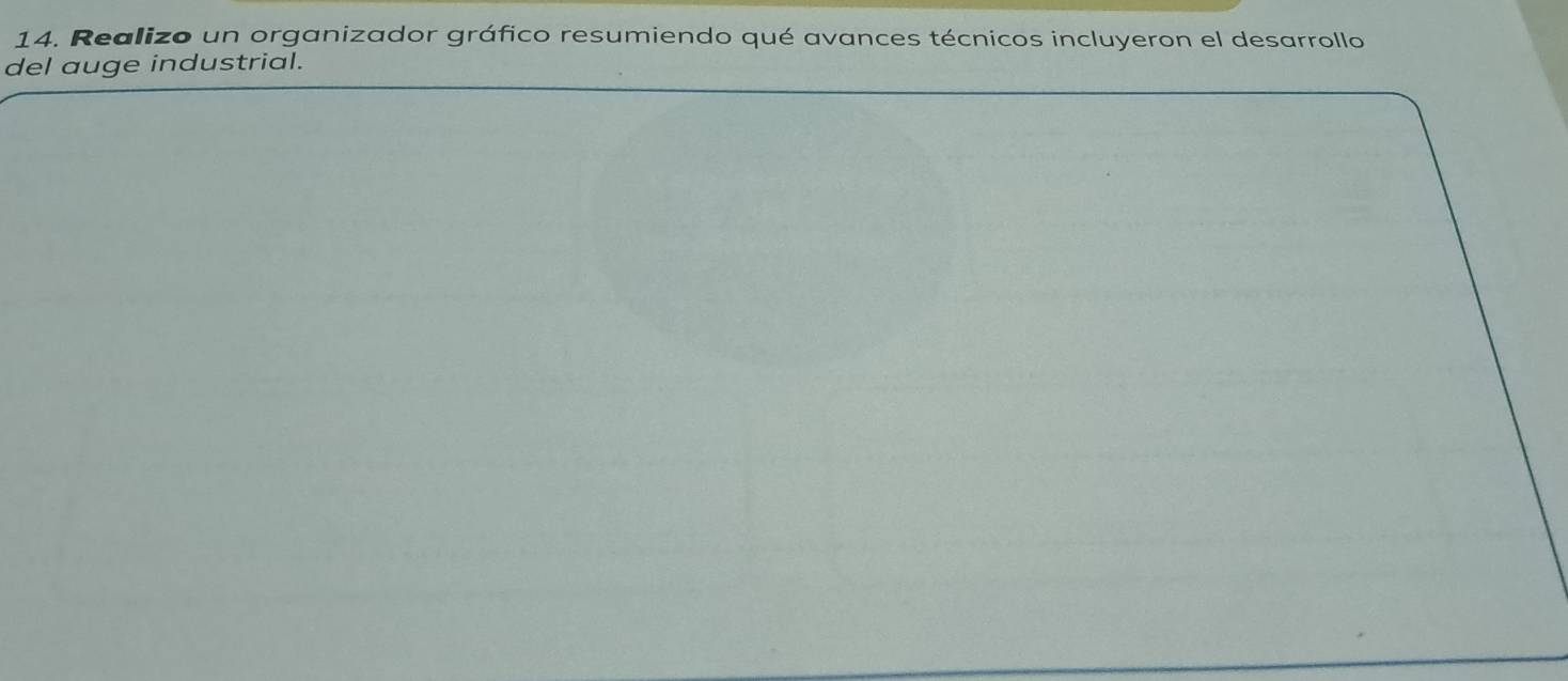 Resuelto:Realizo un organizador gráfico resumiendo qué avances técnicos ...
