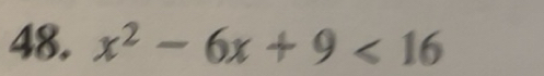 Solved: x^2-6x+9