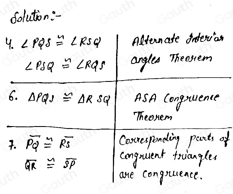 Solved: Complete the two-column proof of the Parallelogram Opposite ...