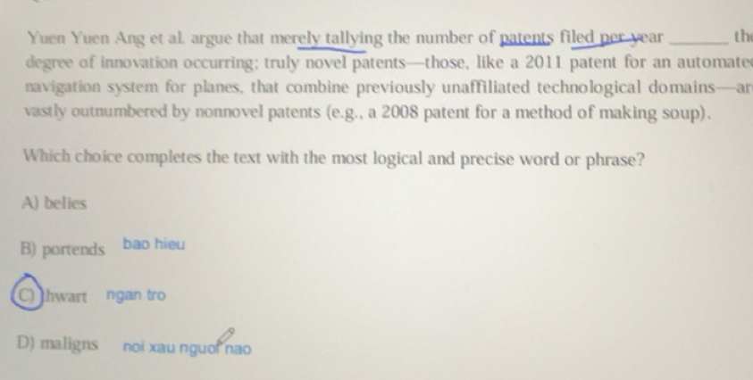 Solved: Yuen Yuen Ang et al, argue that merely tallying the number of ...