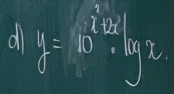 Giải quyết:dll y=∈t 1=10^(ln x).log x