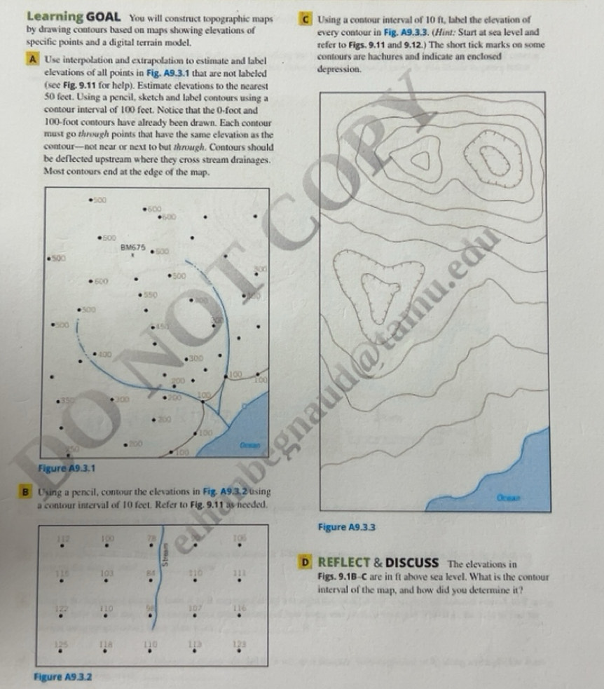 Solved: Learning GOAL You will construct topographic maps C Using a ...