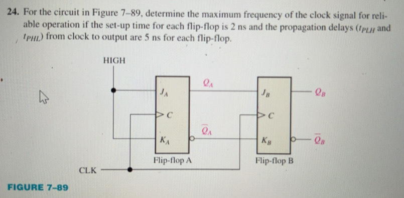 Solved: For the circuit in Figure 7-89, determine the maximum frequency ...