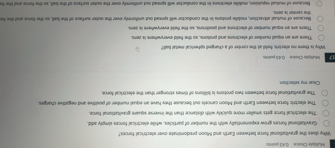 Solved: Why does the gravitational force between Earth and Moon ...